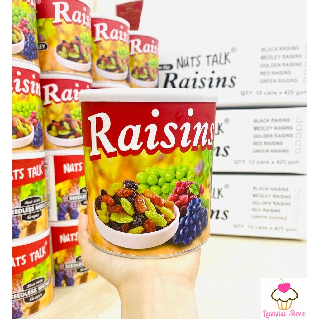 Nho khô Raisins Nuts Talk Jumbo Size hộp 425gram Mỹ hàng chuẩn loại ...
