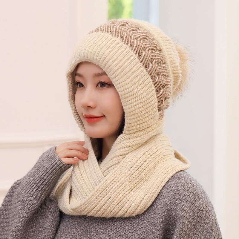 Mua Mũ len nam nữ trùm đầu MARY nón len kèm khăn quàng cổ đẹp ấm áp ...