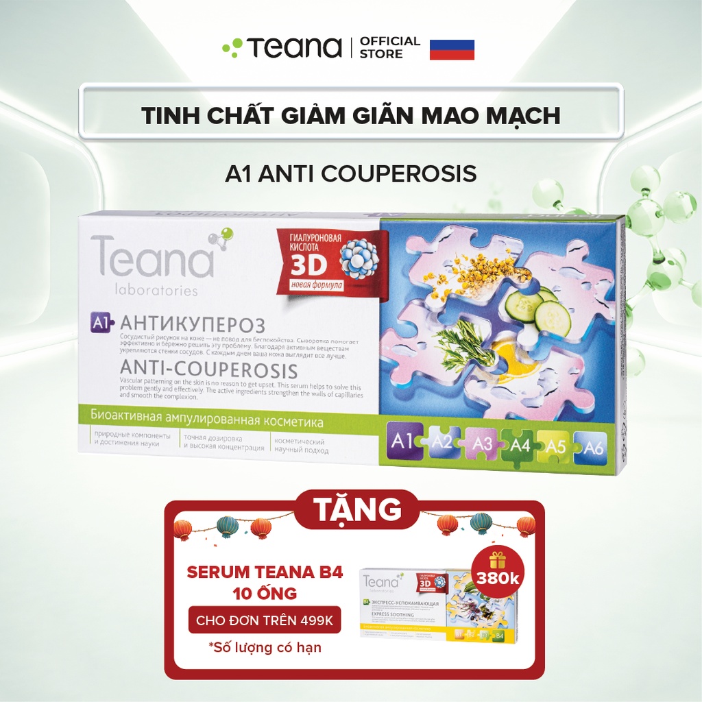 Serum Teana A1 Anti Couperosis giảm mẩn đỏ, giãn mao mạch 20ml | Shopee ...