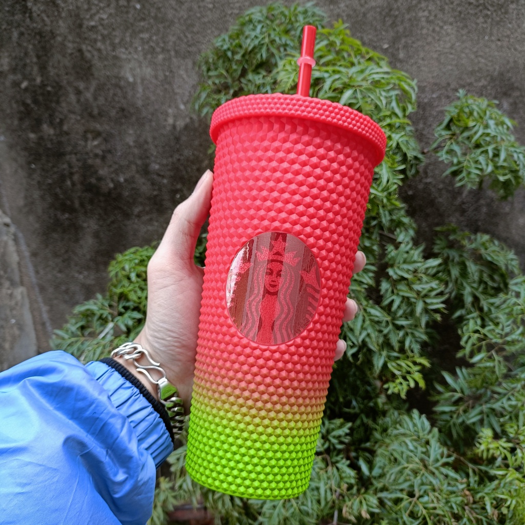 Ly Starbuck 710ml 2 Lớp Kèm Ống Hút Siêu Xinh Nhiều Màu - OrderChinaTanGoc - MixASale