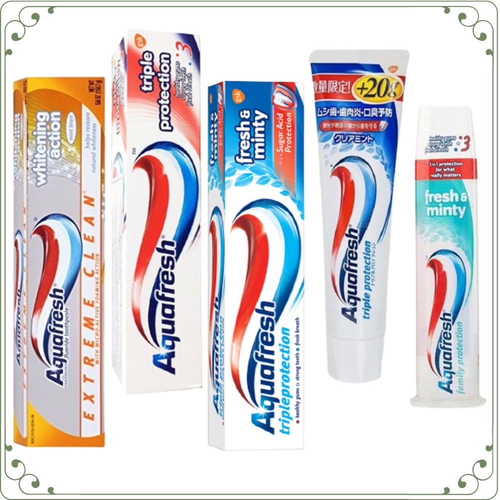 KĐR AQUAFRESH Mỹ Kem đánh trắng răng Bạc Hà/Whitening Action/Triple ...