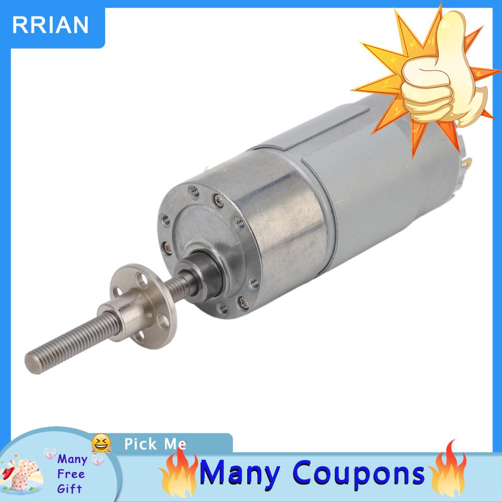 Rrianfo DC Geared Motor M6x50 Thread Self Locking Aluminum Alloy Shell ...