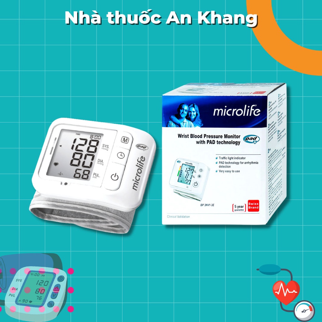 Mua Máy đo huyết áp cổ tay tự động Microlife 3NV1-3E CN đo thông minh ...