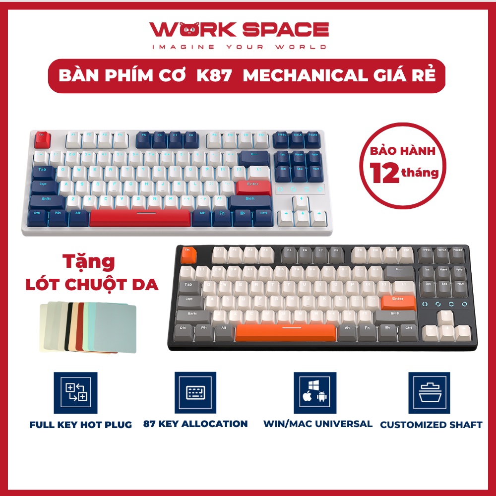 Bàn phím cơ Brown Switch HOTSWAP E-yooso K620 TKL | Kit Buy