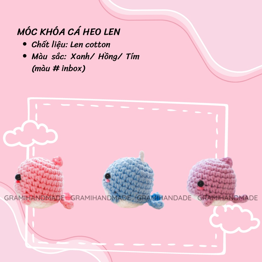 Mua Móc khóa cá heo len handmade giá rẻ nhất | TecKi.Vn