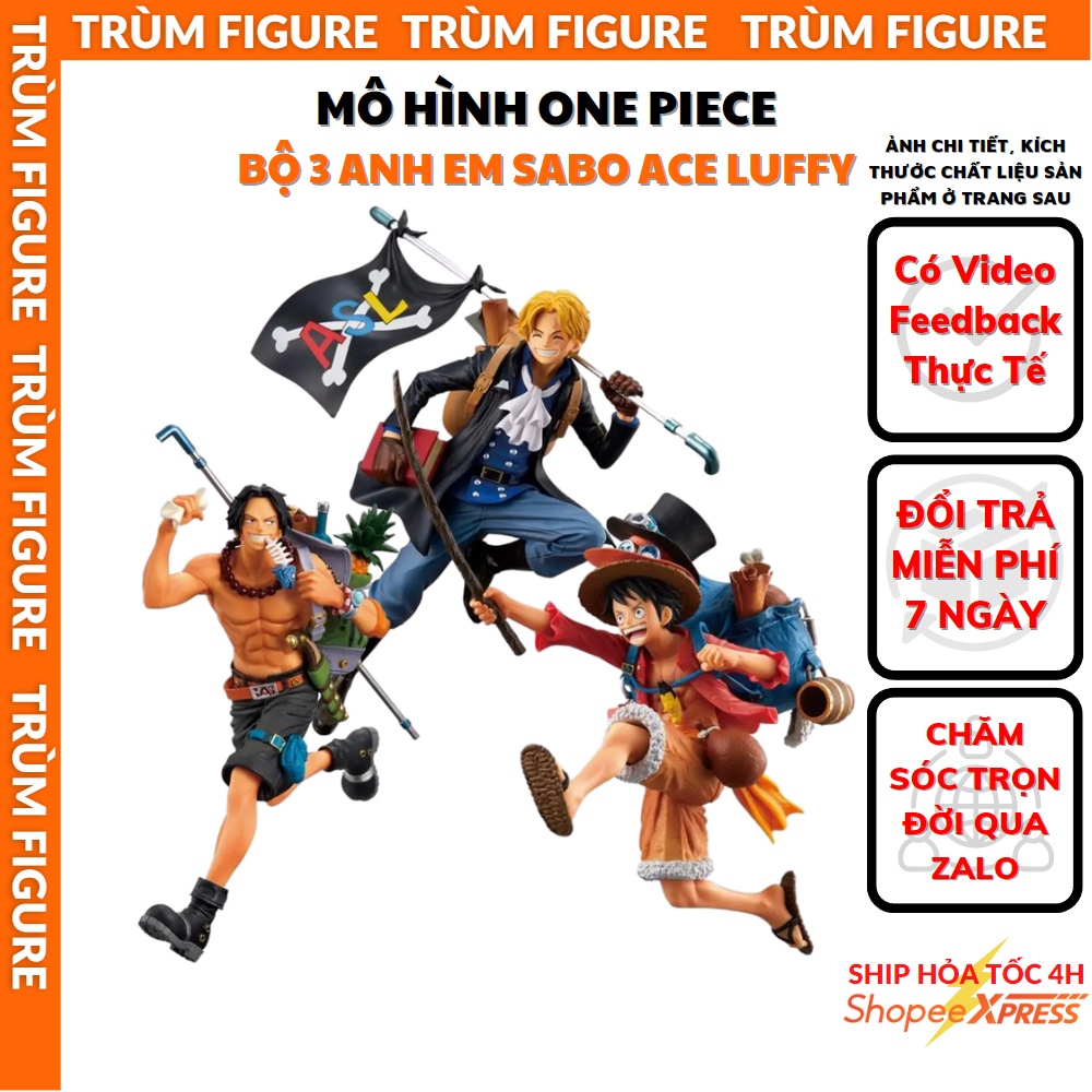 Mua Mô hình, Figure One Piece Ba Anh Em Sabo, Luffy, ACE - Trang trí ...