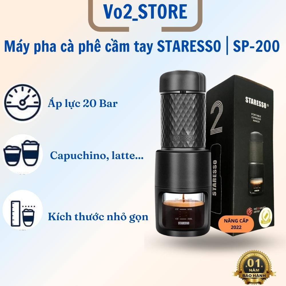 Máy pha cà phê Staresso cầm tay mini Basic SP-200 espresso du lịch, cắm trại campout áp suất cao ...