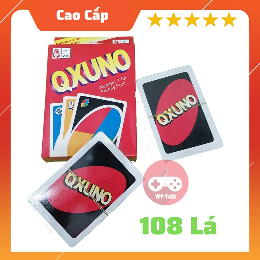Mua Bài UNO loại tốt có 108 lá bài cơ bản Chất liệu giấy cứng phủ nhựa ...