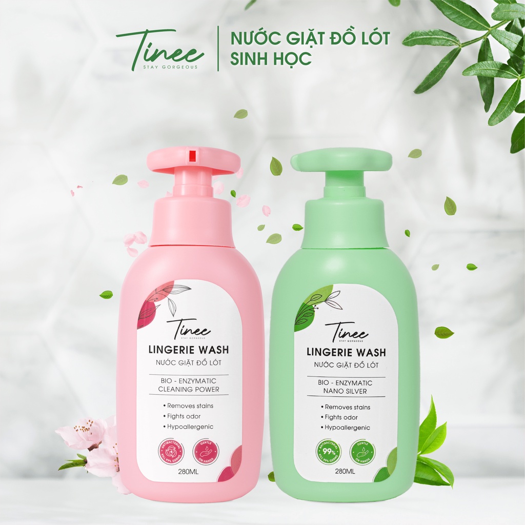 Mua Combo 1 Nước giặt đồ lót Sinh học Tinee hồng và 1 nước giặt xanh ...