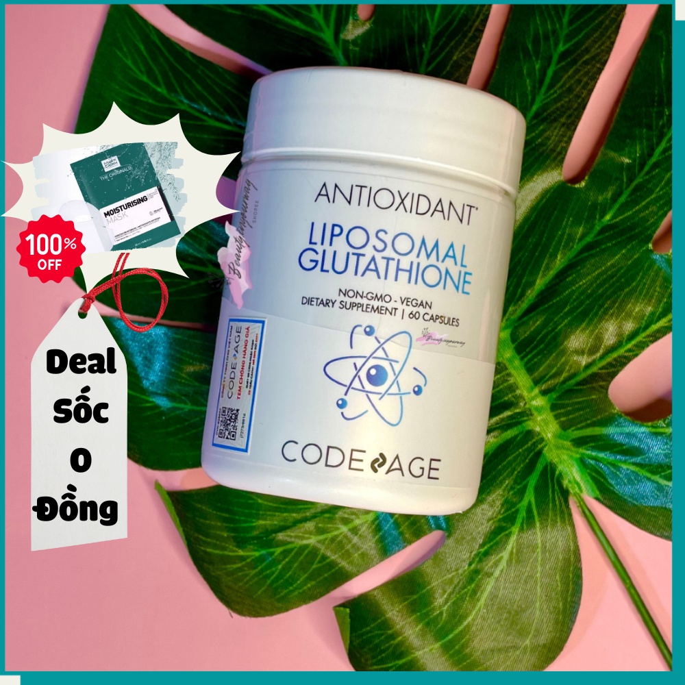 Viên uống hỗ trợ trắng da codeage liposomal glutathione