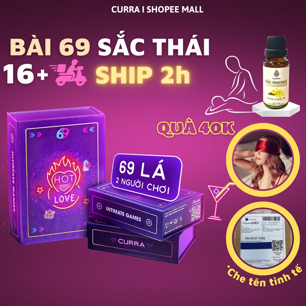Bộ bài tình yêu 69 Curra nhiều cấp độ bài drinking game hì hục tăng khoái cảm cho cặp đôi cảm ...