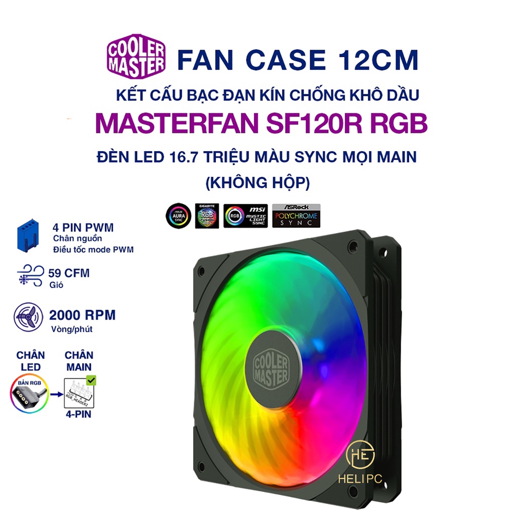 Quạt fan case 12cm Cooler Master SF120R RGB - Fan Cooler Master ...