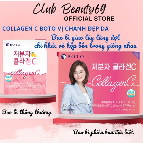 Hộp 30 gói collagen c boto vị chanh đẹp da chính hãng- đủ bill