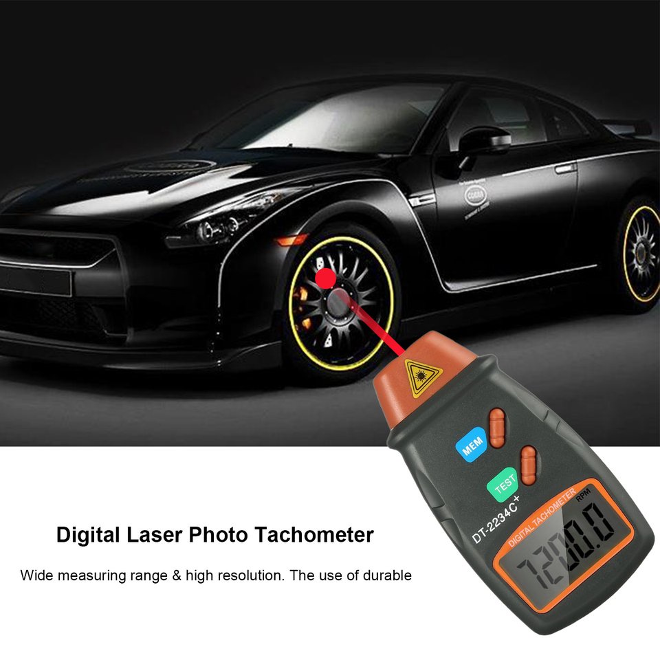 Mua Digital Laser Photo Tachometer Non Contact RPM Tach Speed Gauge ...