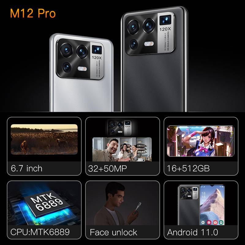 Mua Điện thoại di động M12 pro mới 12+512GB nguyên bản smartphone bán ...