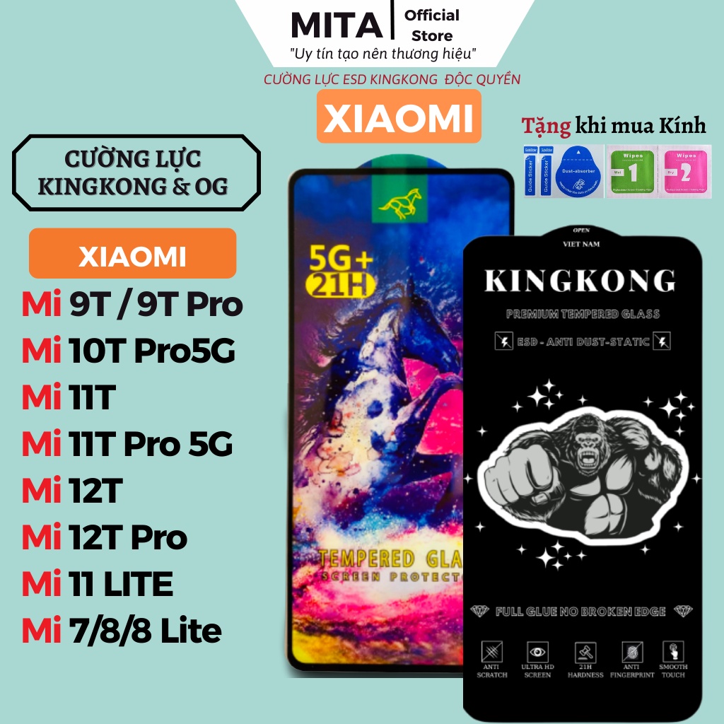 Kính cường lực KINGKONG Xiaomi 12T 12T Pro 11T 11T Pro 5G Mi 11 Lite 5G NE Mi 9T Pro Mi 10T Pro ...