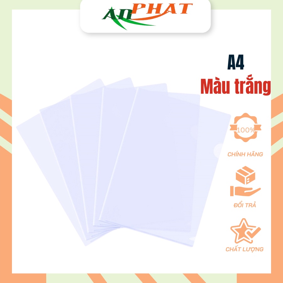 Bìa lá A4 Plus đựng tài liệu màu trắng trong suốt | Shopee Việt Nam