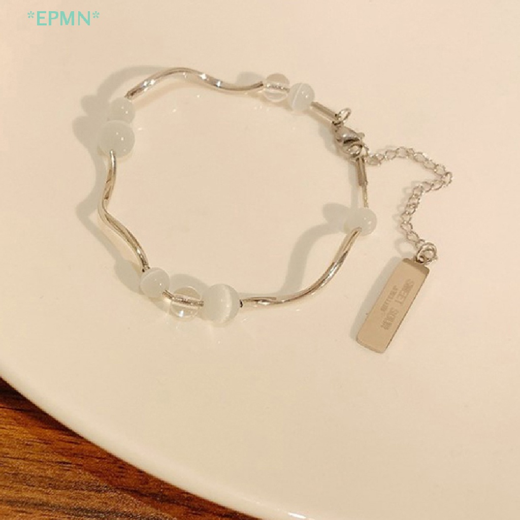 Mua Epmn > Vòng Tay Chuỗi Hạt Ngọc Mắt Mèo Tối Giản Sáng Tạo Phong Cách ...