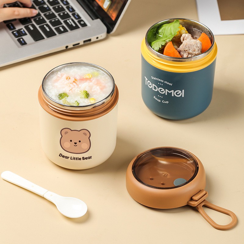 Mua Bình ủ cháo giữ nhiệt lõi inox 304 TEDEMEI 430ml kèm muỗng giá rẻ nhất | TecKi.Vn