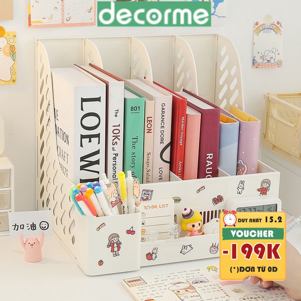 Giá đựng tài liệu 3 tầng Deli 9209 Khay tài liệu 3 tầng màu ghi - MixASale