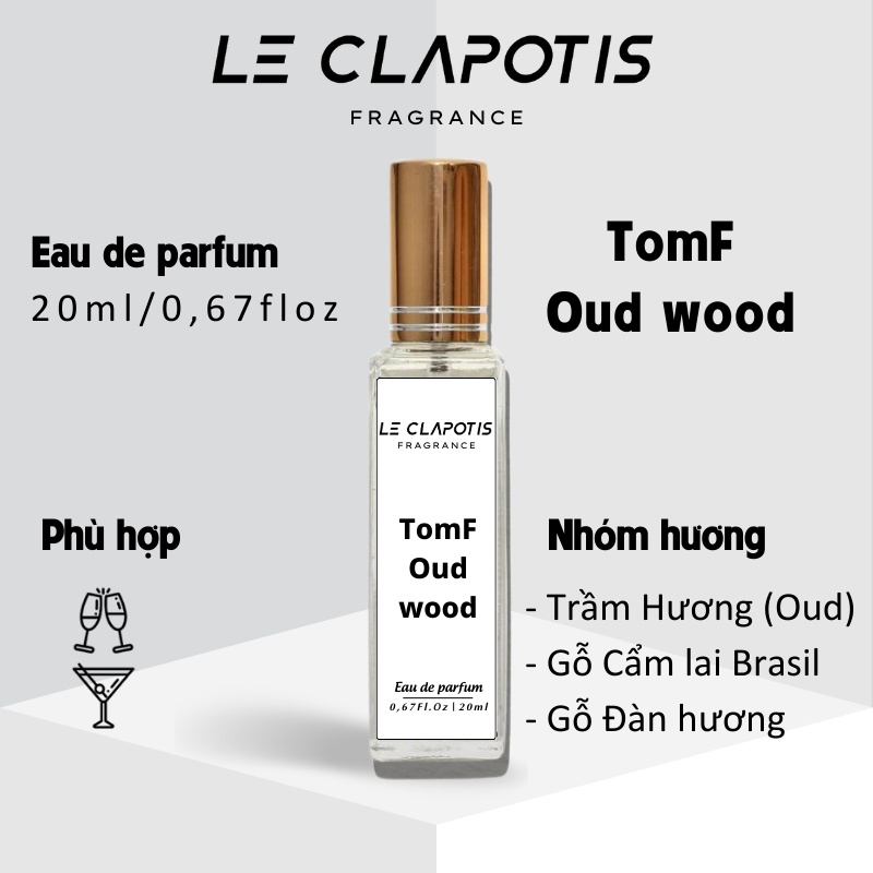 Mua Nước Hoa TomF Oud wood chính hãng Le Clapotis 20ml thơm lâu hương ...