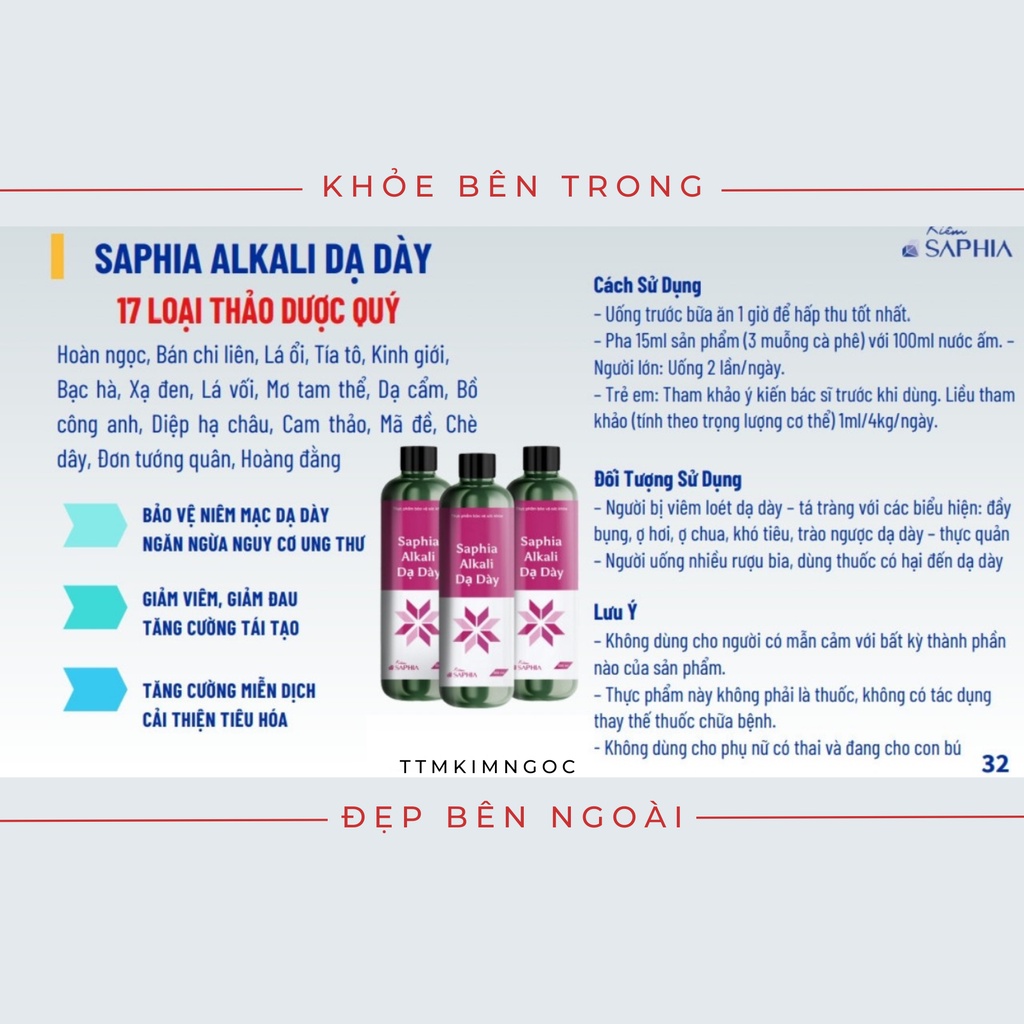 Kiềm Saphia ALKALI Dạ Dày | Shopee Việt Nam