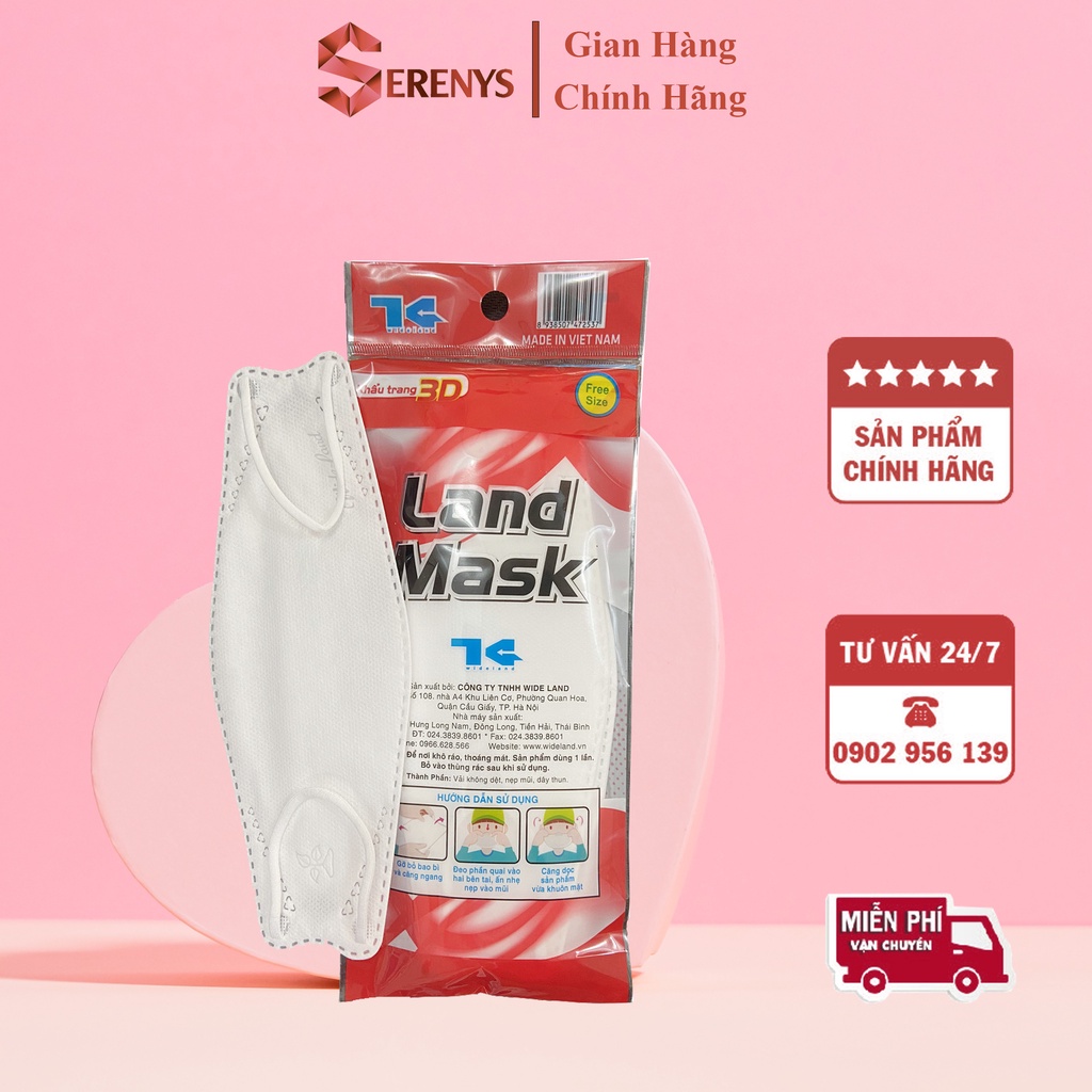 Khẩu trang 3d land mask chống vi khuẩn gói 6 cái - HÀNG CHÍNH HÃNG ...