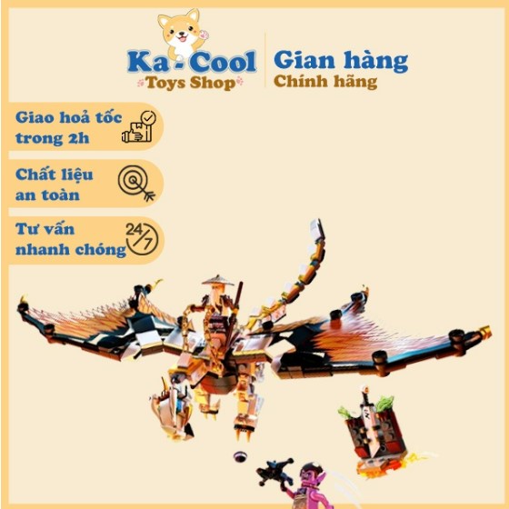 Mua Bộ lắp ghép N.injago rồng thần sư phụ Wu nhiều chi tiết nghệ thuật ...