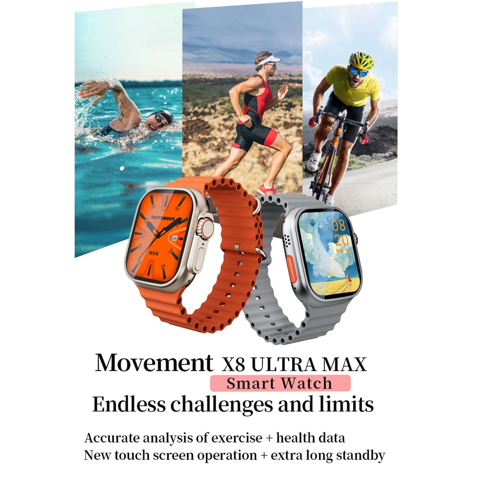 Mua Đồng Hồ Thông Minh X8 Ultra Max Hiển Thị Nhiệt Độ Cơ Thể 8 NFC Kết ...