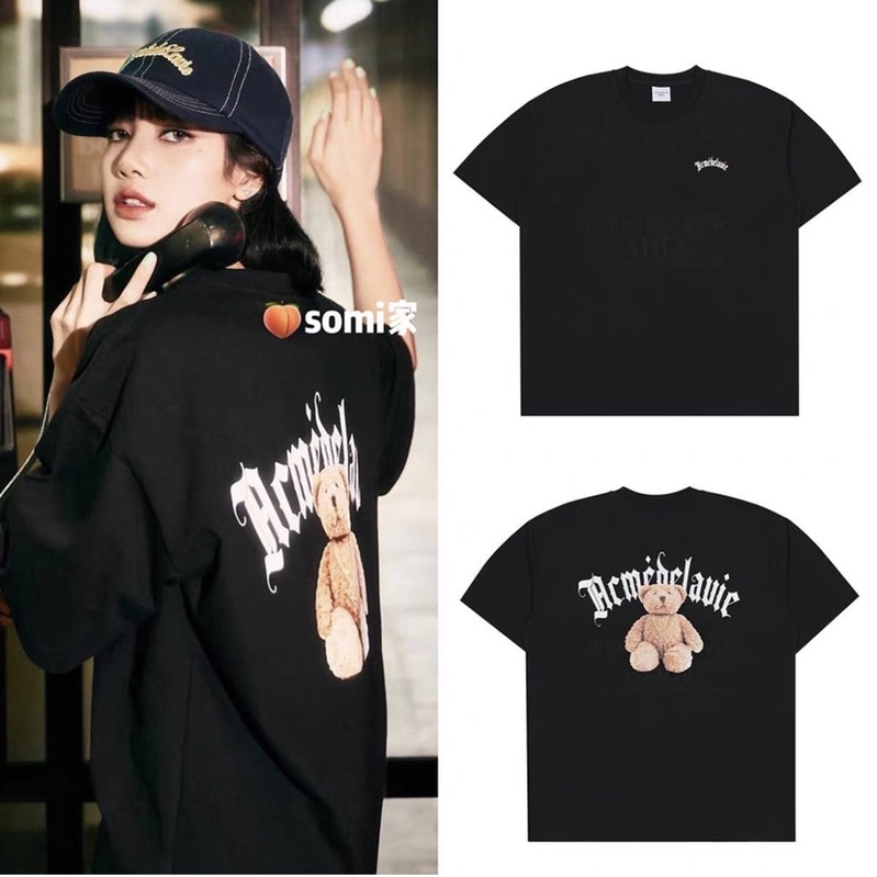 Áo phông gấu ADLV giống Lisa Blackpink | Shopee Việt Nam
