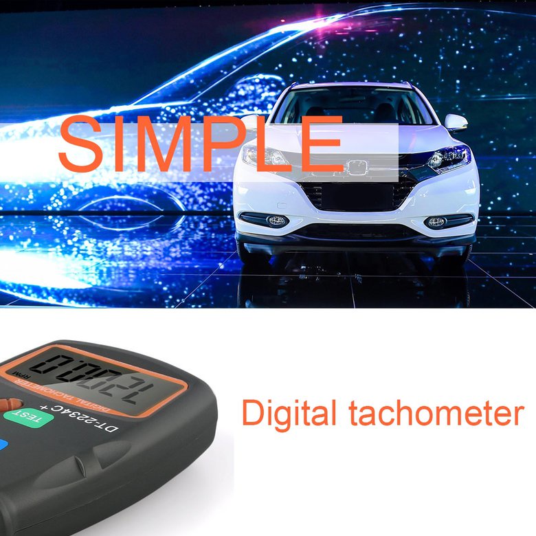 Mua Digital Laser Photo Tachometer Non Contact RPM Tach Speed Gauge ...
