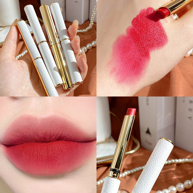 Mua Hàng nhập khẩu Son thỏi Hanru vỏ da trắng sang trọng màu cà chua dễ ...