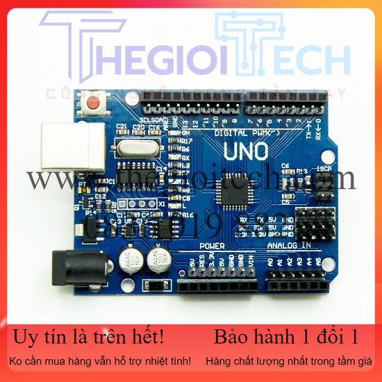 Board mạch Arduino Uno R3 ATmega328P CH340 (SMD - Chip Dán)