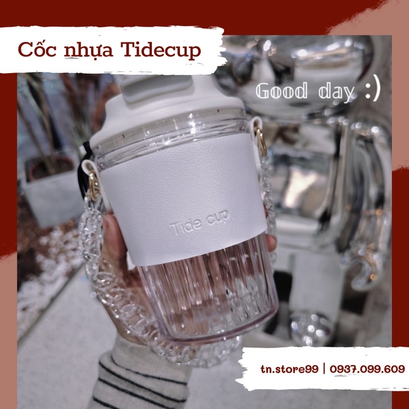 Mua Cốc nhựa/ ly nhựa đựng nước Tide Cup có nắp và bao da, dây đeo đi ...