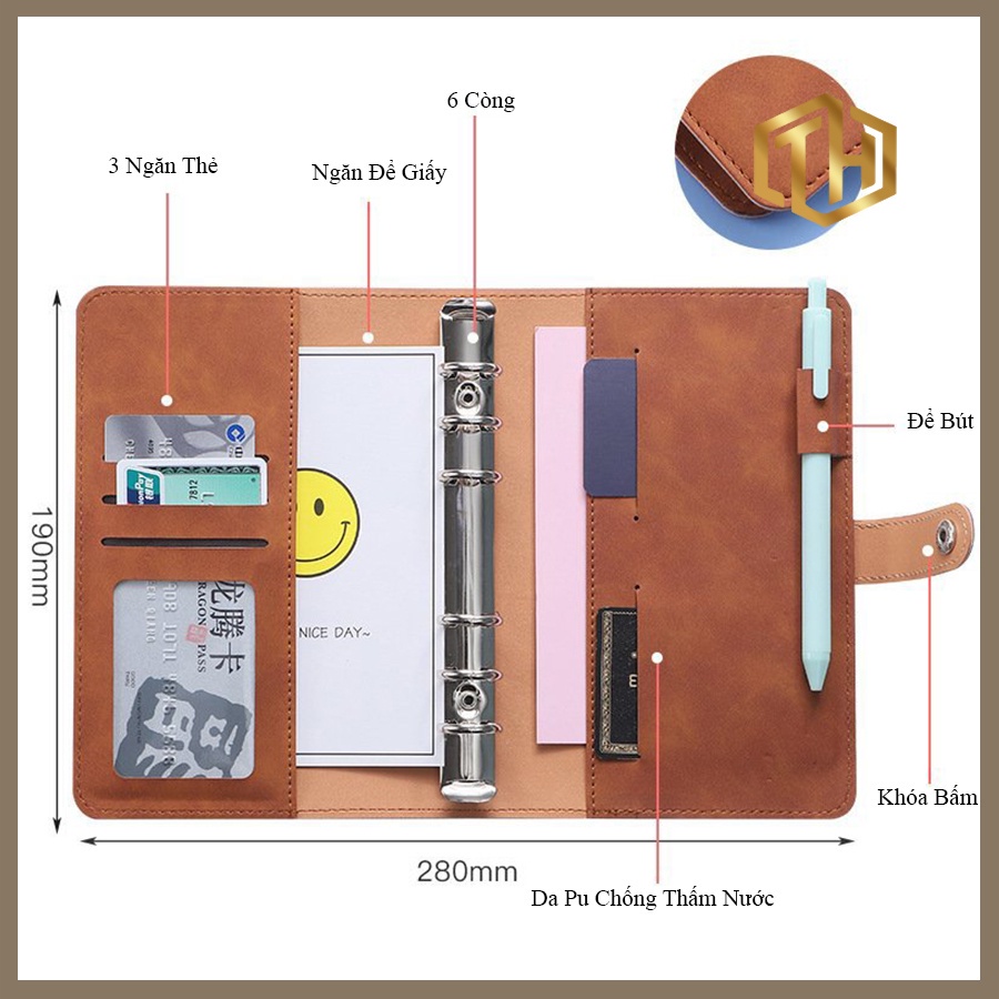 Mua Sổ Tiết Kiệm Tiền, Quản Lý Chi Tiêu, 6 Còng 12 Túi Zip A6, Sổ Ghi ...