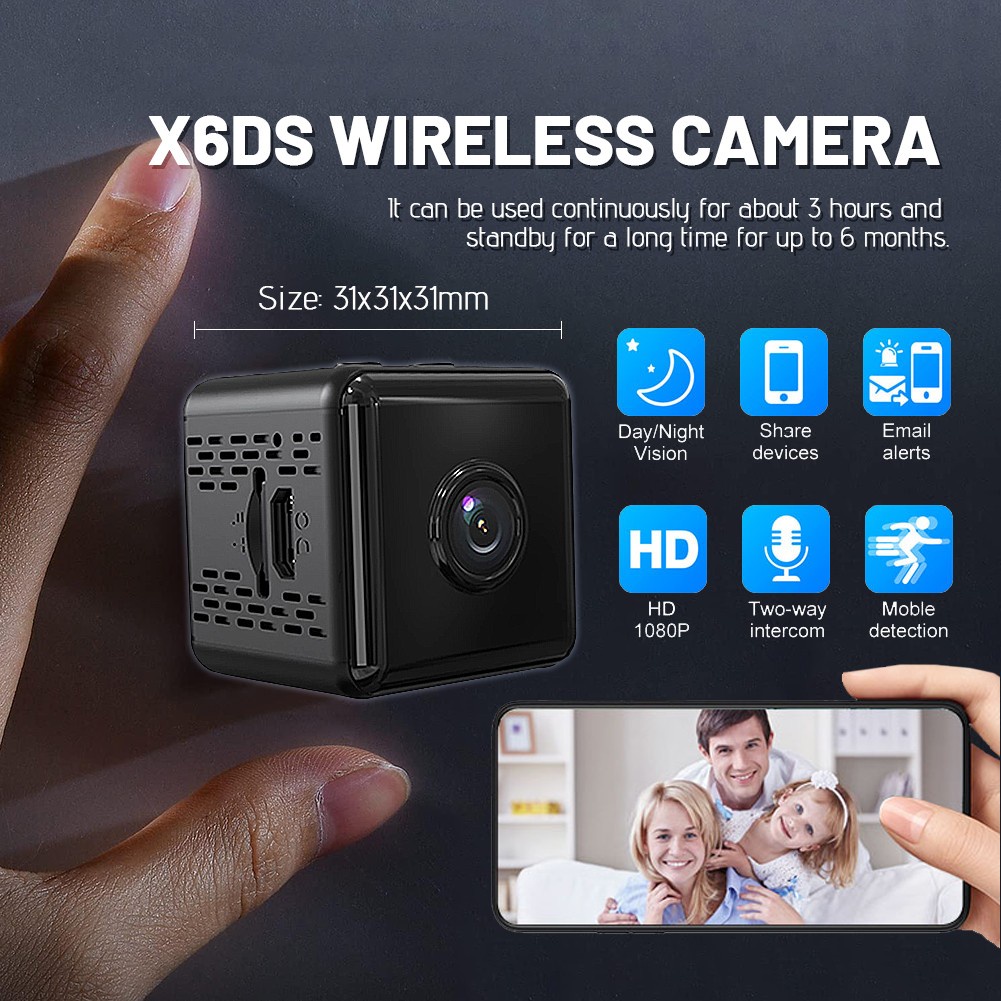 Mua Camera Mini X6ds Camera Quan Sát Gián Điệp Không Dây Giấu Kín Hd ...