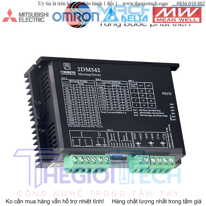 Driver điều khiển động cơ bước 2DM542-N hãng JMC kết nối RS232