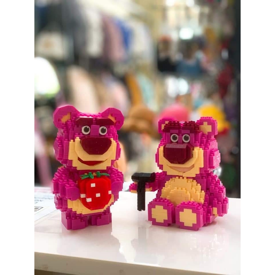 Mua Bộ Đồ Chơi Lắp Ráp Mini Gấu Dâu Lotso Miniso Hoạt Hình Dễ Thương ...