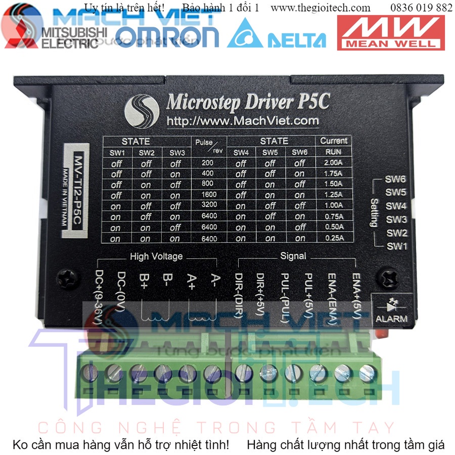 Driver điều khiển động cơ bước P5C by Mạch Việt CNC