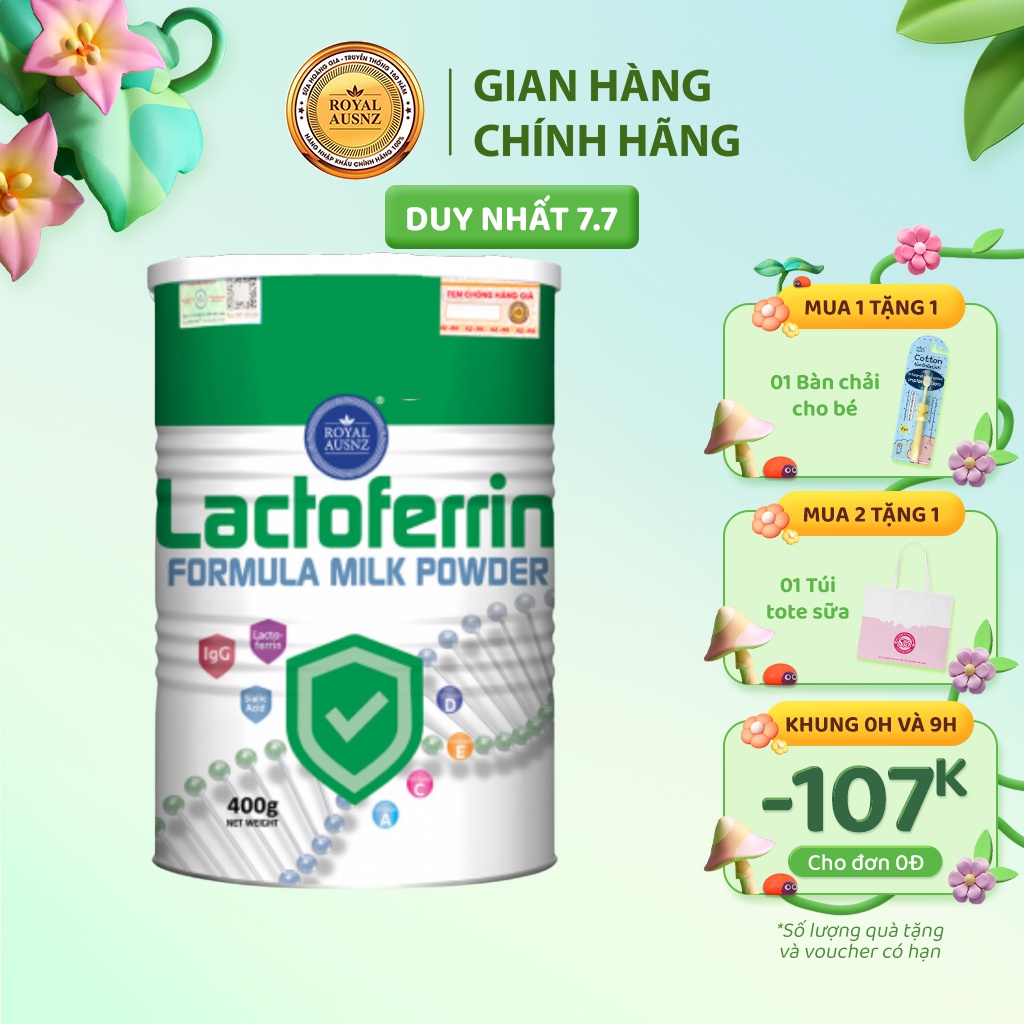 Sữa Bột Hoàng Gia Úc Lactoferrin Formula Milk Powder ROYAL AUSNZ Tăng ...
