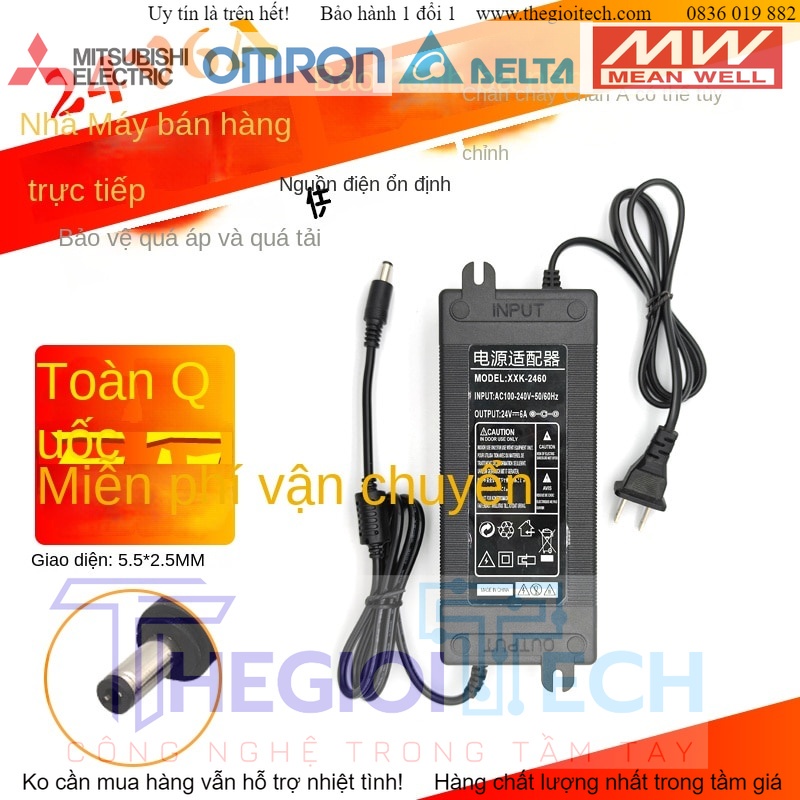 Máy Biến Áp Cung Cấp Điện 24V0.5A5.5*2.5 Đènbáo Bộ Chuyển Đổi Nguồn ...
