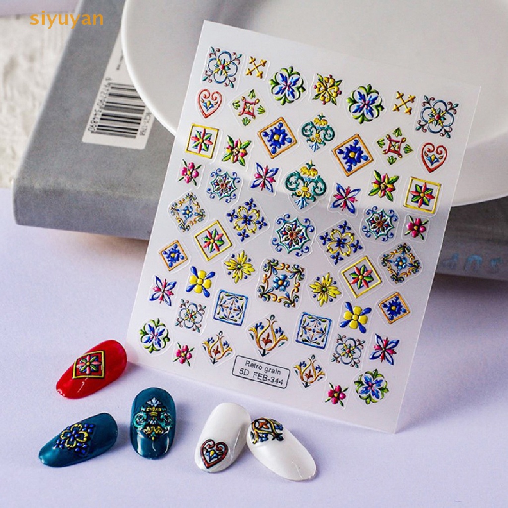 Mua 1 Tờ Sticker Lá Nhôm Dán Móng Tay Nghệ Thuật Họa Tiết Hoa Văn Dân ...