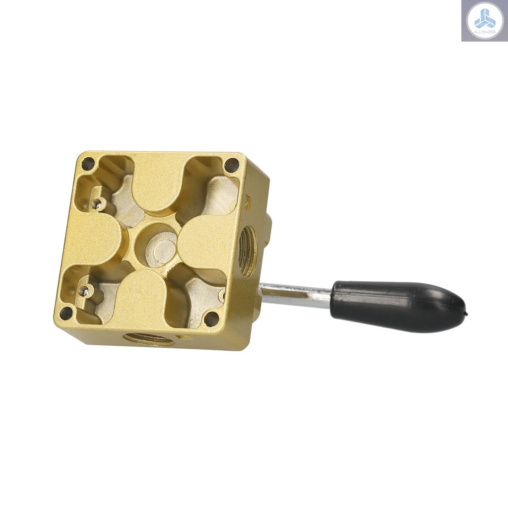 Mua 1/2-inch Pneumatic Rotary Lever Hand Valve 4 Way 3 Position Air ...