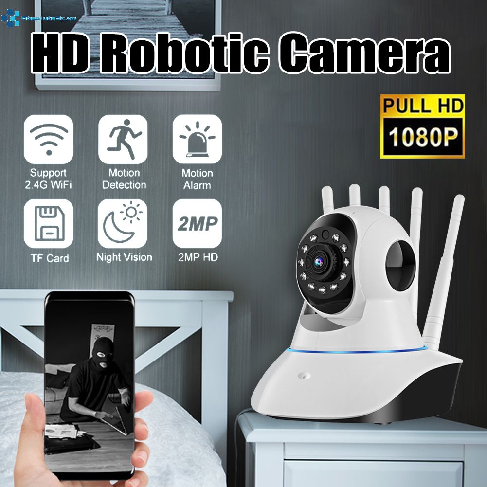Mua Robot Camera 1080P HD 5 IP Wifi Với Ăng Ten Xoay 360 Độ° Tầm Nhìn ...