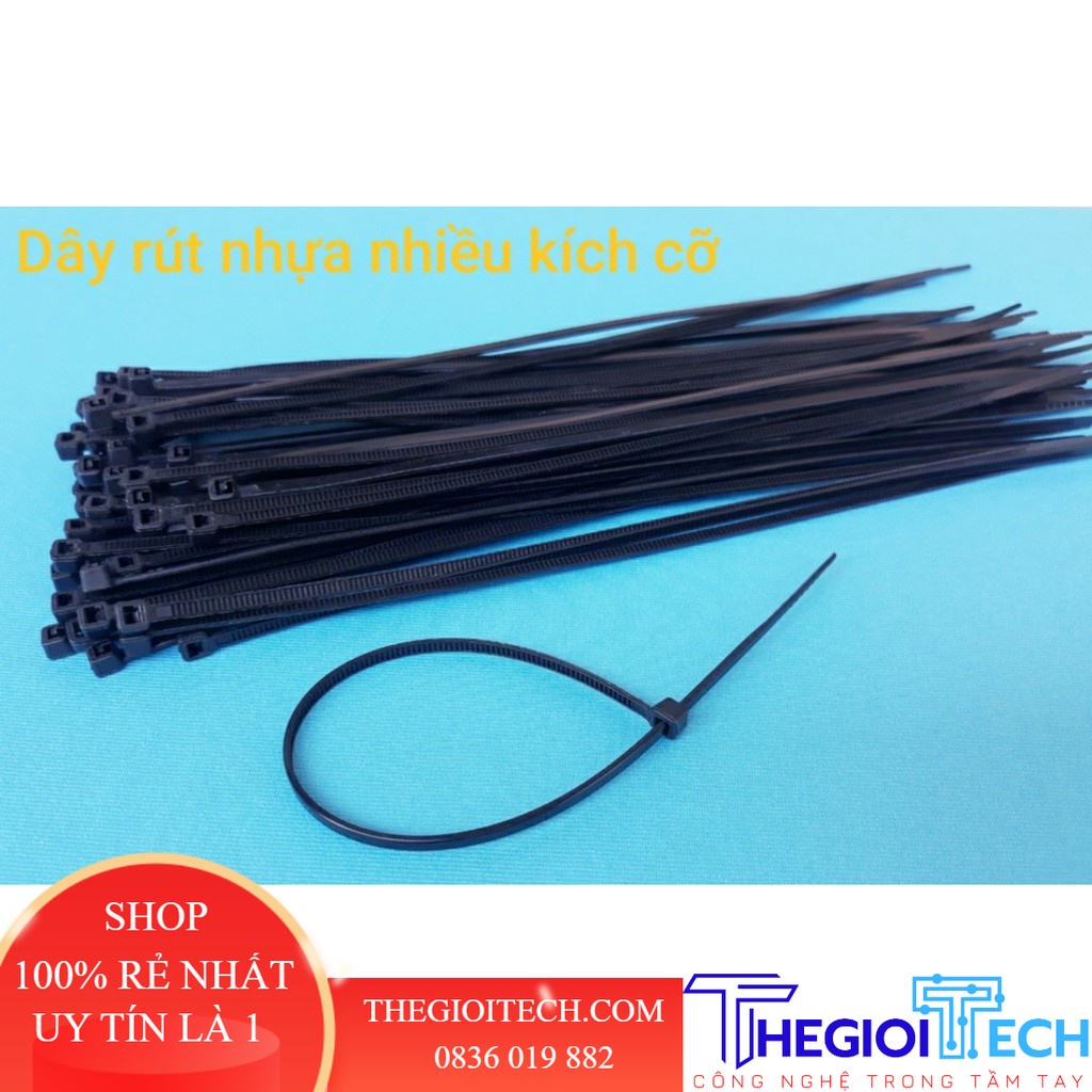 Dây rút nhựa nhiều kích cỡ màu đen - Dây rút 3 tấc nhỏ