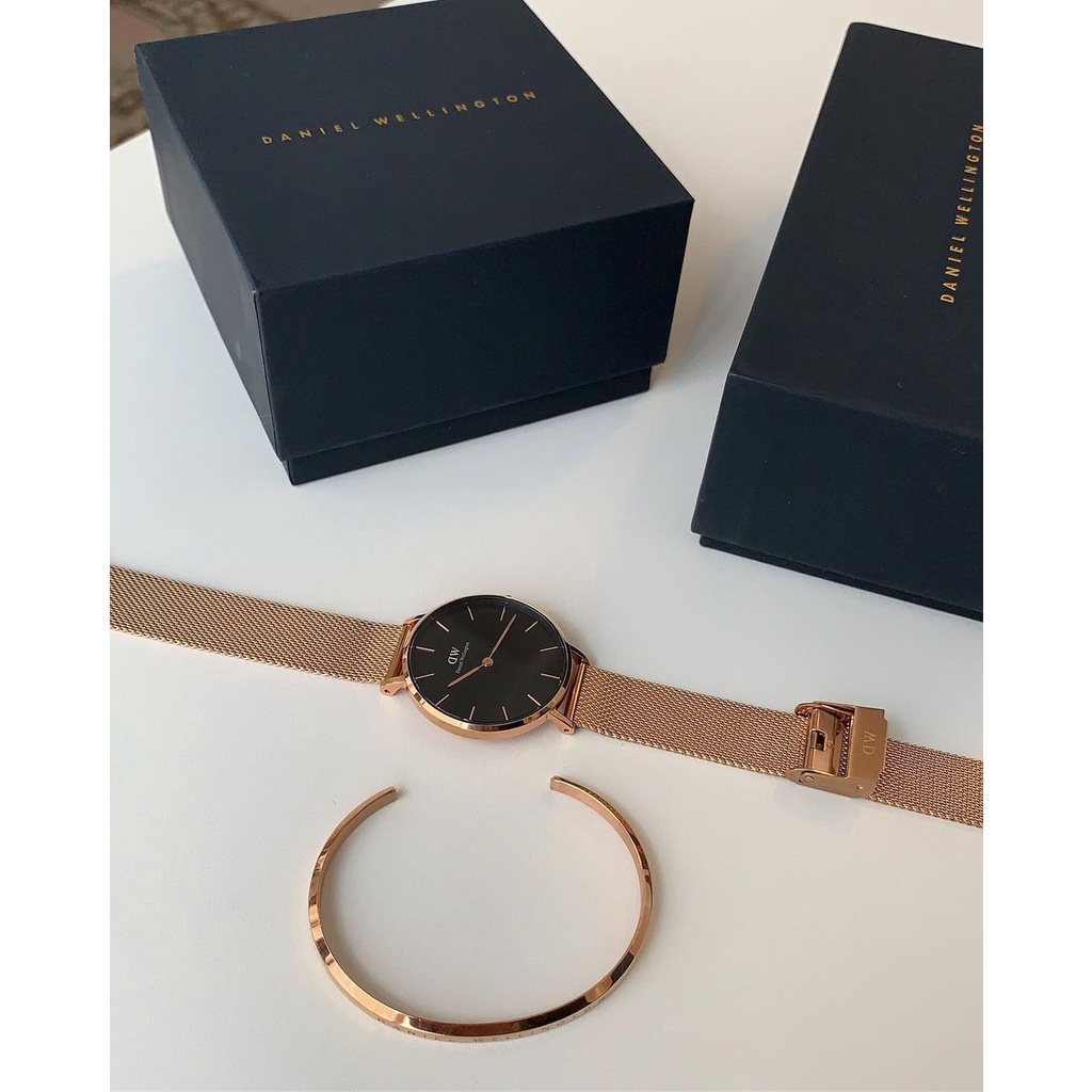 Đồng Hồ Nữ Daniel Welington Classic Petite Melrose Black Vòng Tay DW ...