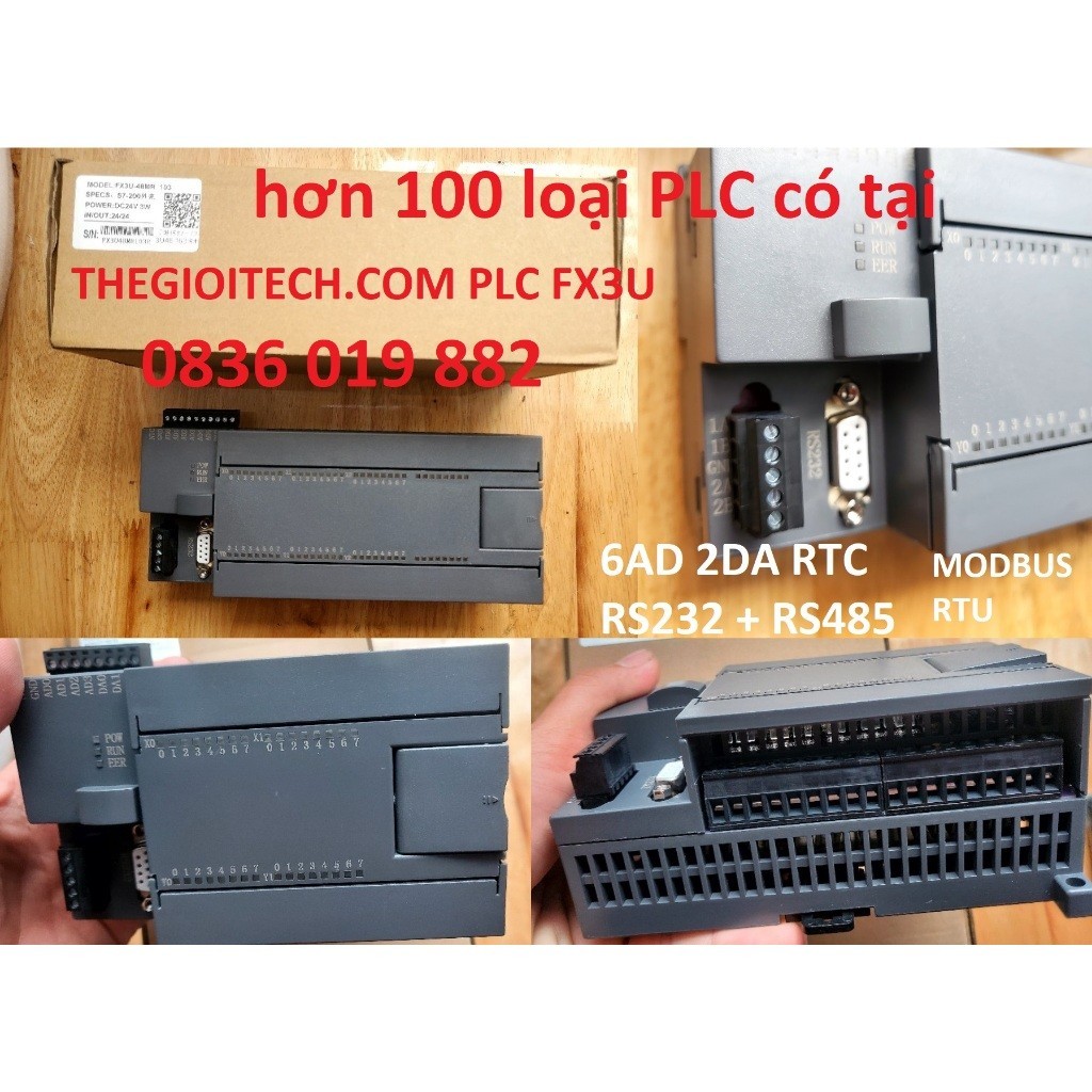 Bộ lập trình PLC Mitsubishi FX3U-24MT DVP ,analog xung tốc độ cao