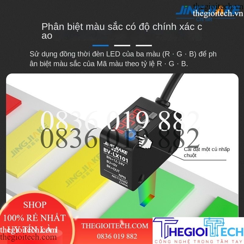 Cảm Biến Màu sắc LX-101, Color Mark Sensor Quang Điện Phát hiện chính ...