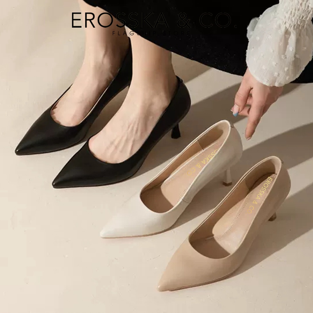 Carl & Ane - Giày cao gót bít mũi thời trang công sở gót nhọn cao 7cm ...