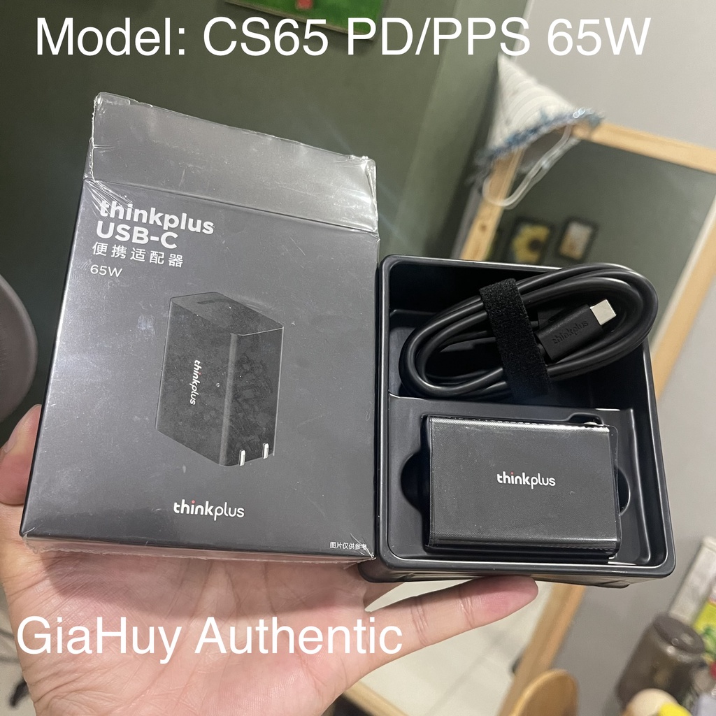 Củ sạc LENOVO THINKPLUS GaN65 USB-C PD 3.0/ PPS 65W dùng cho Mac-Pro 14 ...
